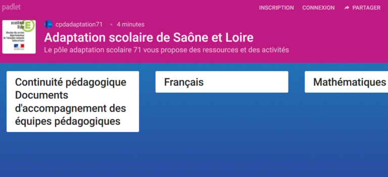 Padlet et Genially- Ressources | IEN ASH 71 Adaptation